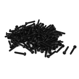 M2x12mm Phillips Round Head Nylon Machine Screw Bolt Fastener Black ...