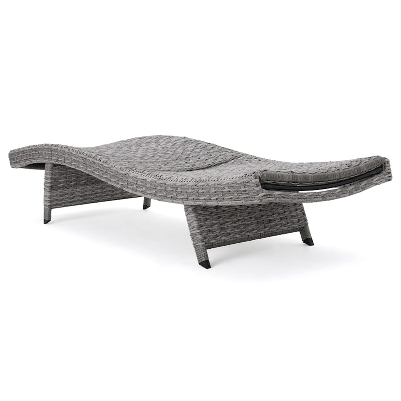 Christopher Knight Home - Crete Outdoor Wicker Aluminum Chaise Lounge ...