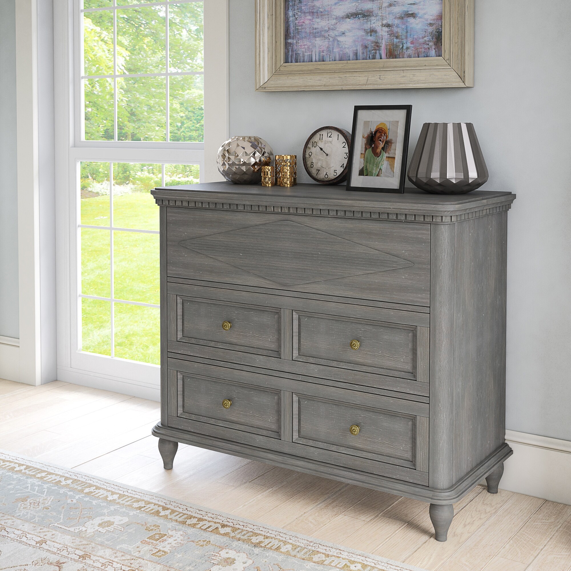 Collection 1 integrated charging station secretary desk store