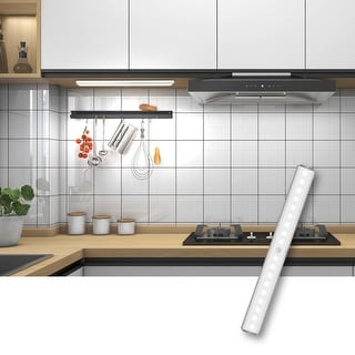 LEPOTEC 12Inch 18LED Wireless Under Cabinet Light 1Set - Silver - Bed ...