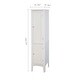 Tall Narrow Tower Freestanding Cabinet With Two Shutter Doors Five Tier ...