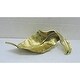 20" Metal Curled Leaf Sculpture Contemporary Artistic Abstract Gold ...