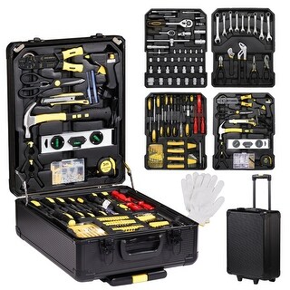Complete Tool Set with Aluminum Trolley Case, Heavy-Duty Home ...