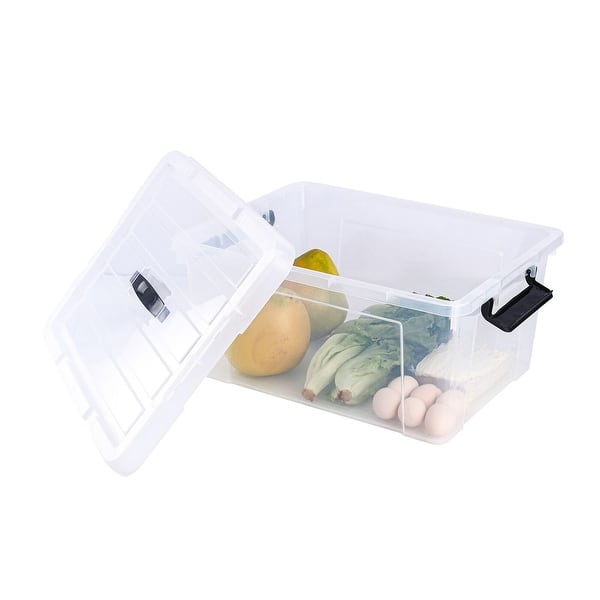 6-Pack 42 Qt Clear Plastic Storage Totes with Latching Lids - Bed Bath ...