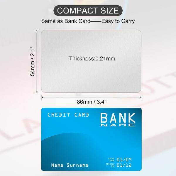 300pcs 0.21mm Metal Business Cards Laser Engraving Aluminum Name Card ...