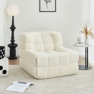Sherpa Bean Bag Chair, Living Room Single Sofa, Armless Lounge Chair ...