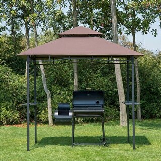 GDFStudio - Outdoor 8'x4.8' Grill Gazebo with Double Roof - Bed Bath ...