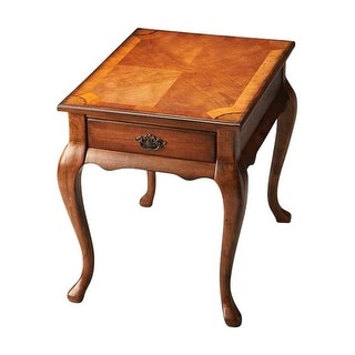 Traditional Olive Ash Burl Rectangular End Table - Medium Brown - Bed Bath & Beyond - 28957923