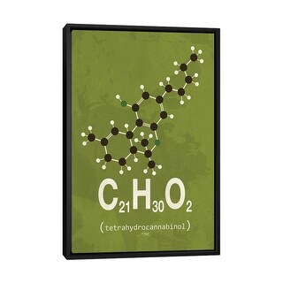 iCanvas "THC (Tetrahydrocannabinol) I" by TypeLike Framed Canvas Print ...