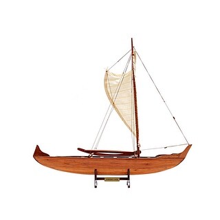 Old Modern Handicrafts Home Indoor Decorative Hawaiian Canoe - 25.3"L x ...