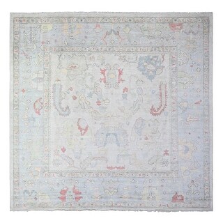 Chanson Gray, Afghan Oushak All over Motifs, Natural Dyes Soft Wool ...