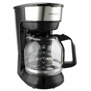 Frigidaire 1.8Liter 12 Cup Coffee Maker-Stainless Trim - Black - Bed ...