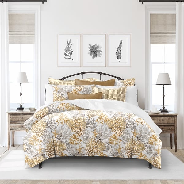 6ix Tailors Fine Linens Reef Gold Coverlet Set - Bed Bath & Beyond ...