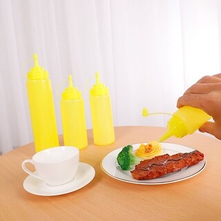 8 Oz w Tip Cap Squeeze Bottle Condiment Ketchup Dispenser - 1pcs - Bed ...