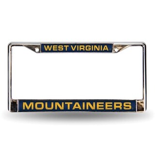 Collegiate W. Virginia U Blue Laser Chrome Acrylic License Plate Wall ...