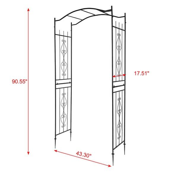Outdoor Rack Bridge Roof Wrought Iron Arches Plant Climbing Frame - Bed ...