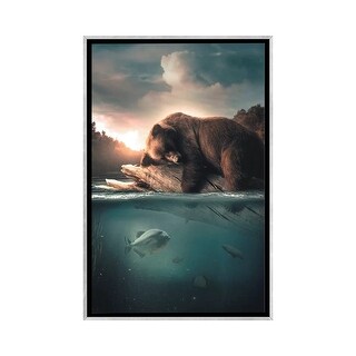iCanvas "Bear Floating" by Zenja Gammer Framed - Bed Bath & Beyond ...