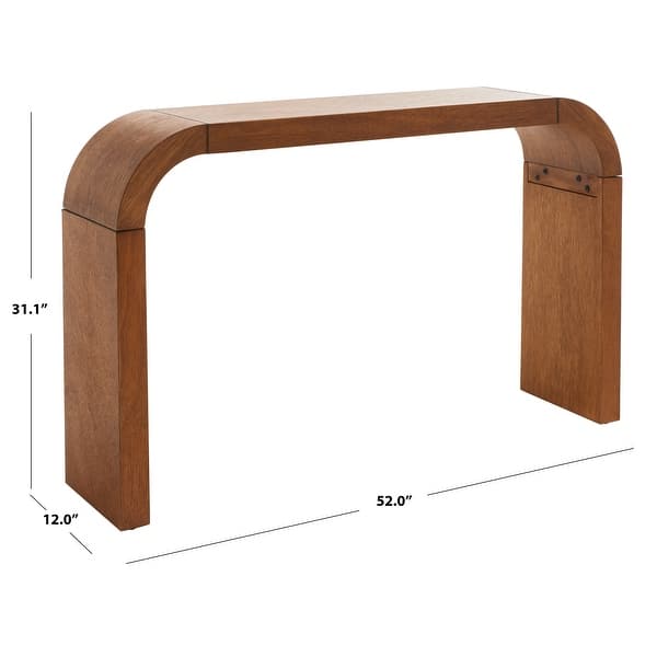 SAFAVIEH Liasonya Curved Console Table - 52"W x 12"D x 31"H - Bed Bath ...