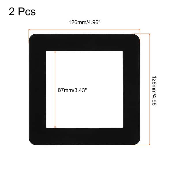 Switch Surround Plate Decoration Single Gang Acrylic Black 126mm x ...