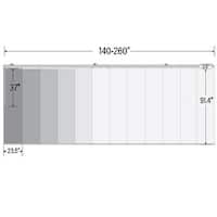 InStyleDesign Lacquer 12-Panel Double Rail White Panel Track Extendable ...