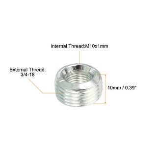 M12 to M10 Thread Adapters Sleeve Reducing Nut 12mm Screw Pipe Fitting ...