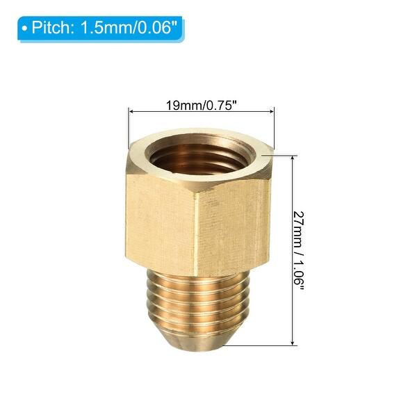 Pipe Fitting, M14 to M14 Male Thread 1.06 Inch for Water Pipes, Gold ...