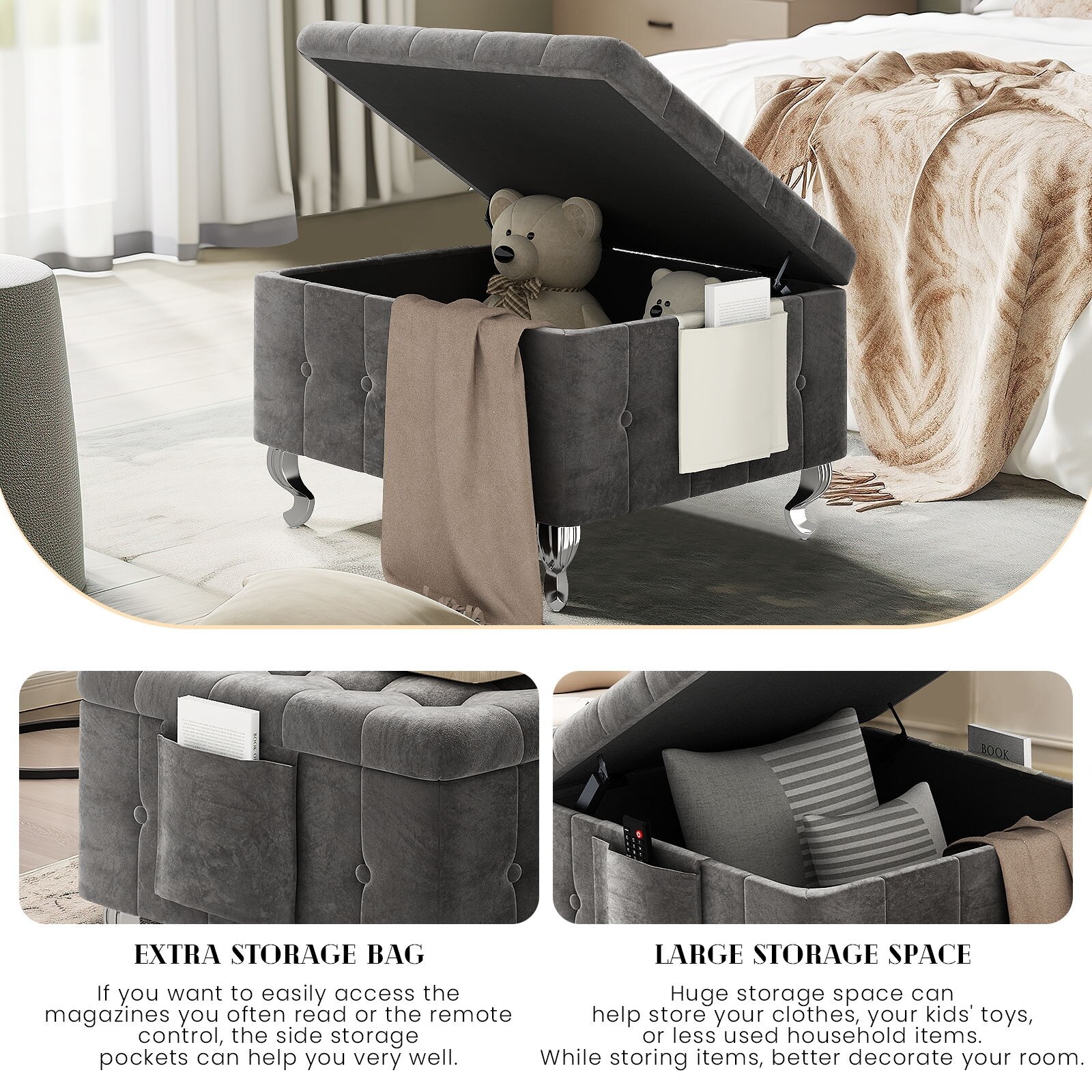 Huge storage ottoman store