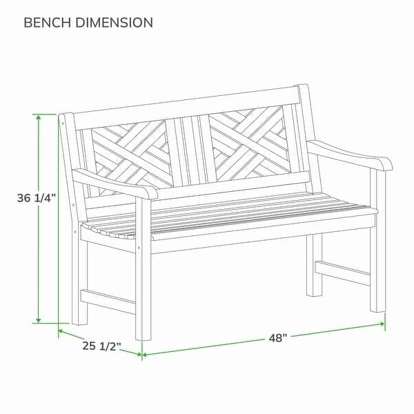 park bench size