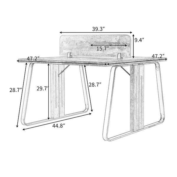 Merax Industrial Double Office Computer Desk - Bed Bath & Beyond - 36184713