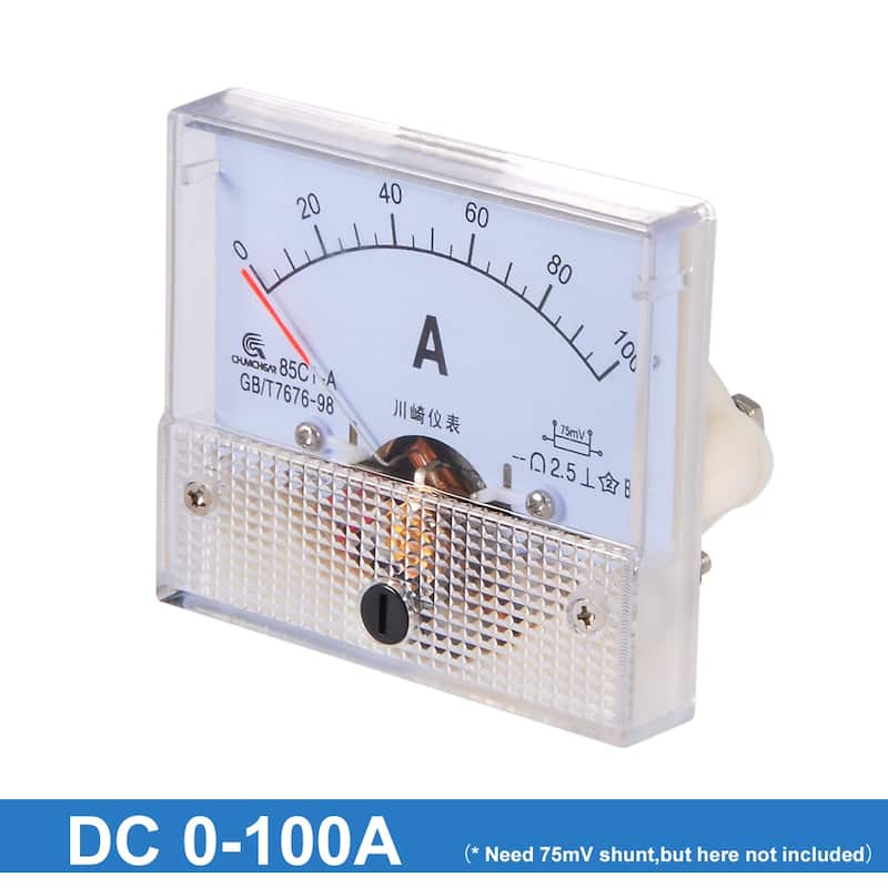 Analog Current Panel Meter DC 100A Ammeter Ampere Tester Gauge without ...