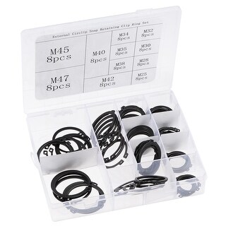 88Pcs 11-Size E-Clip External Retaining Ring Carbon Steel Assortment ...