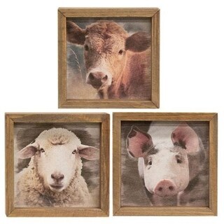 Farm Animal Portrait Frame 3 Asstd. Perfect Display on Shelves and ...