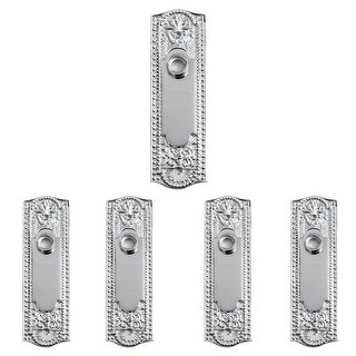 7 1/4" Door Backplate Without Key Hole Chrome Finish Solid Brass Ornate ...