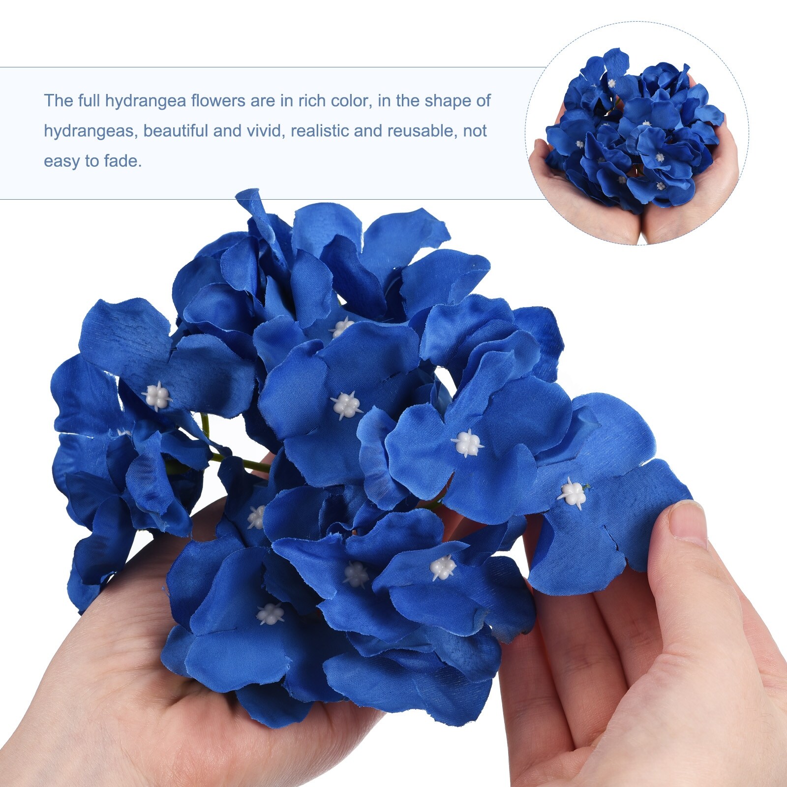 dark blue artificial hydrangeas