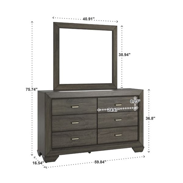 Corbett Grey Wood Panel Dresser or Chest by iNSPIRE Q Classic - Bed ...