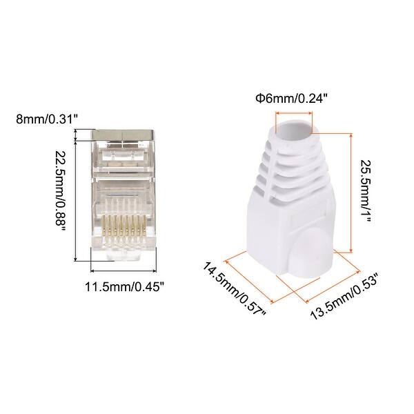 RJ45 Cat6 Shielded Connectors RJ45 Ends Modular Plugs 8P8C Connector ...