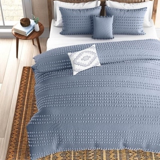 5-Piece 100-Percent Cotton Clip Dot Boho Comforter Set - Bed Bath ...