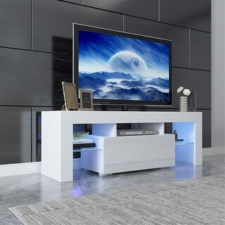 Modern 51-inch TV Stand with LED Light - Bed Bath & Beyond - 36060723