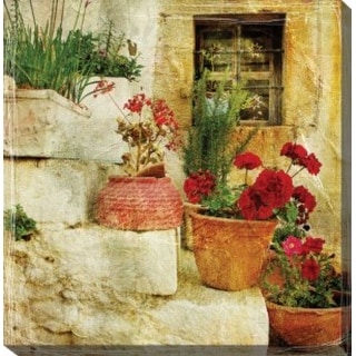 Green and Red Simply Perfect Garden Outdoor Canvas Square Wall Art ...