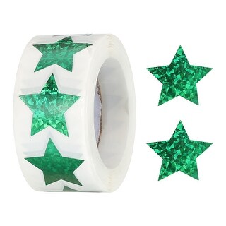 Laser Star Stickers 500 Count/Roll 1 Inch DIY Adhesive Sparkling Seal ...