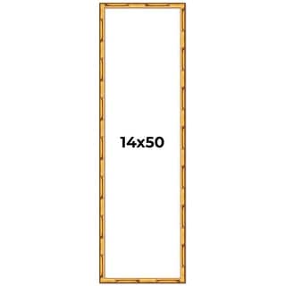 14x50 Frame Gold Bamboo Solid Wood Picture Frame | 1 Inch Moulding ...