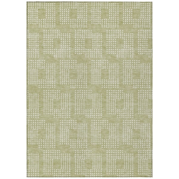 Machine Washable Indoor/ Outdoor Chantille Modern Houndstooth Rug - On ...