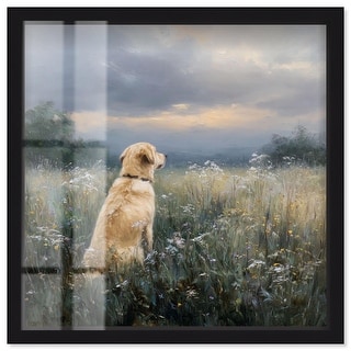 Dog in the Flowers III Pet Wall Decor Shadowbox Print by Art Remedy ...