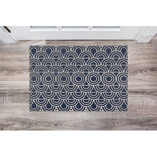 CIRCLE NAVY Doormat By Kavka Designs - Bed Bath & Beyond - 32678819