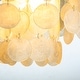 CraftHome Modern Coastal Tier Capiz Shell Chandelier in Antique Gold ...
