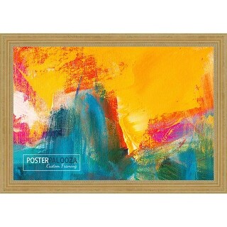 36x16 Traditional Gold Complete Wood Panoramic Frame with UV Acrylic ...