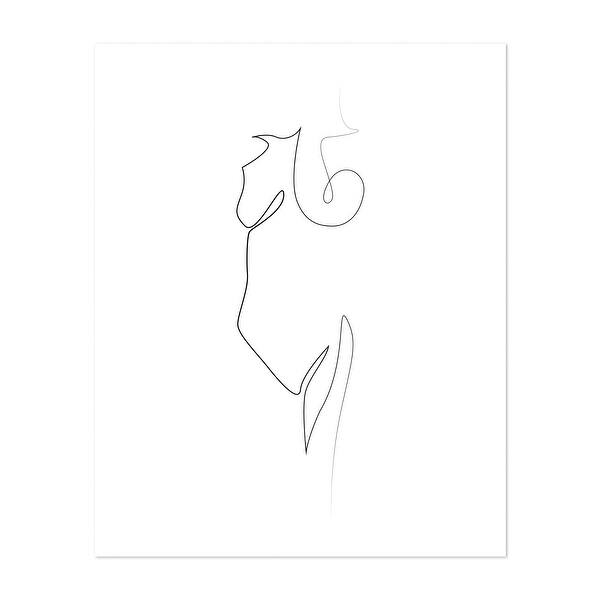 Neat Line Drawings Black White Dorm Art Fashion Art Print/Poster - Bed ...
