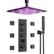 Digital Thermostatic Shower System 12-Inch Temperature-Sensitive LED ...