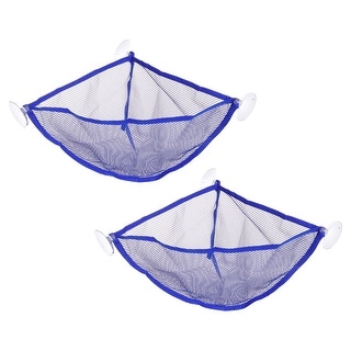 2pcs Stuffed Animal Net, Mesh Hammock Corner Hanging Nets Holder, Blue ...