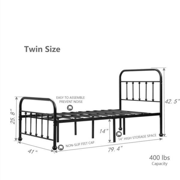 Steel Metal Platform Bed - Bed Bath & Beyond - 36603821
